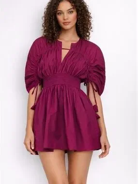 REVOLVE | Dresses | Revolve Misa Los Angeles Smockedwaist Mini Dress ...